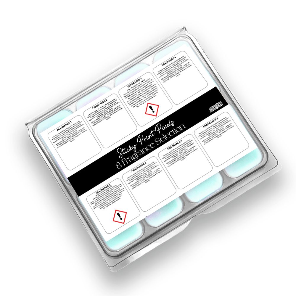 8 scent CLP (matt labels)(design plus 8 sheets) – Sticky Print Pixels