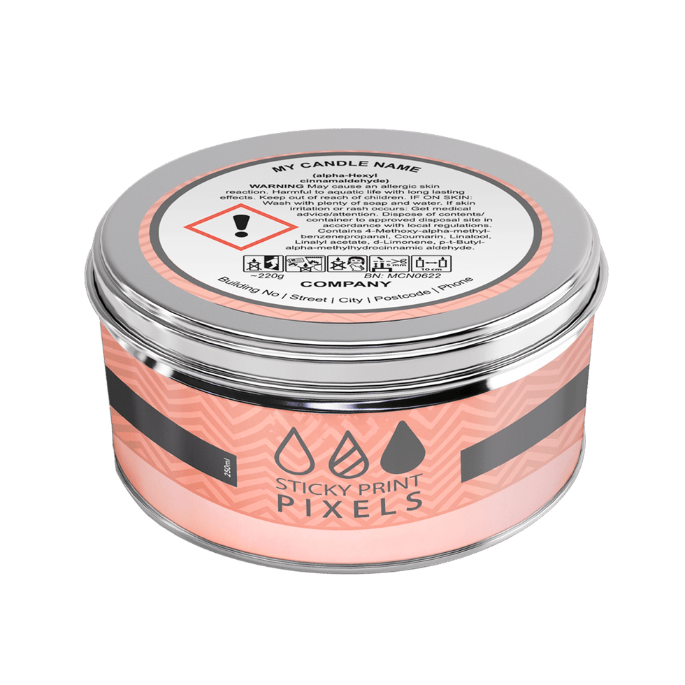 CLP Labels For Candles (10% none hazardous base) – Sticky Print Pixels
