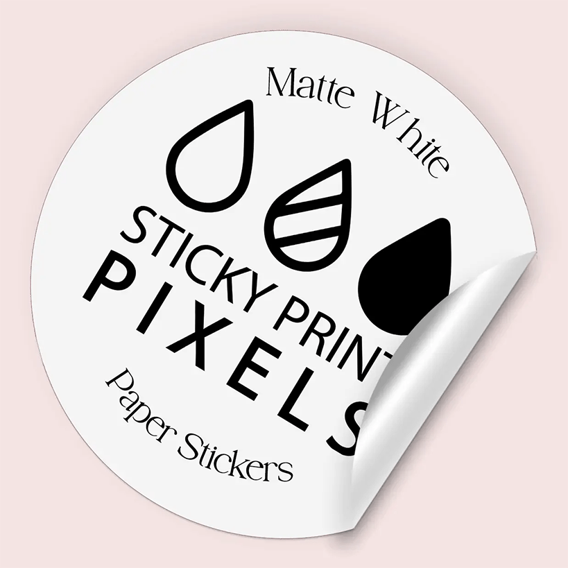Matt White Paper Stickers – Sticky Print Pixels