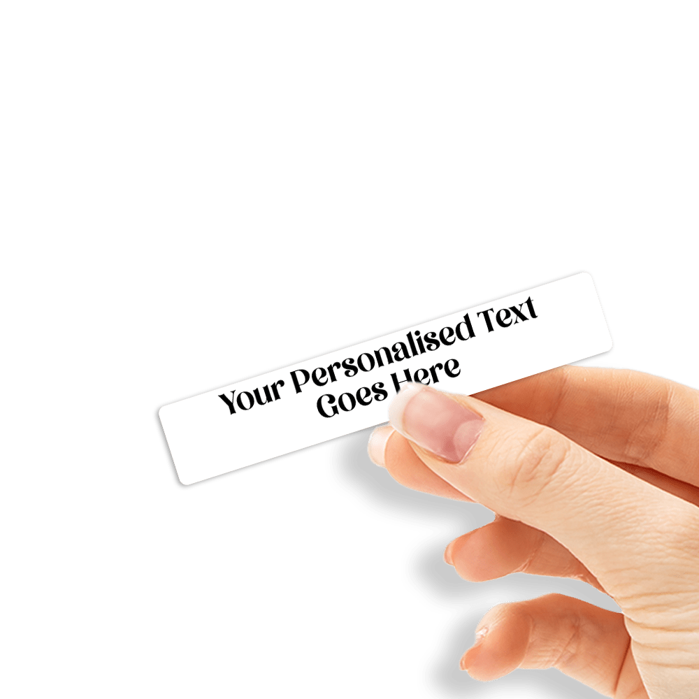 Personalised Text Sticker (10mm x 54mm) – Sticky Print Pixels