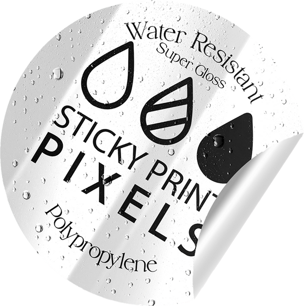 Super Glossy Waterprof Polypropylene Stickers – Sticky Print Pixels