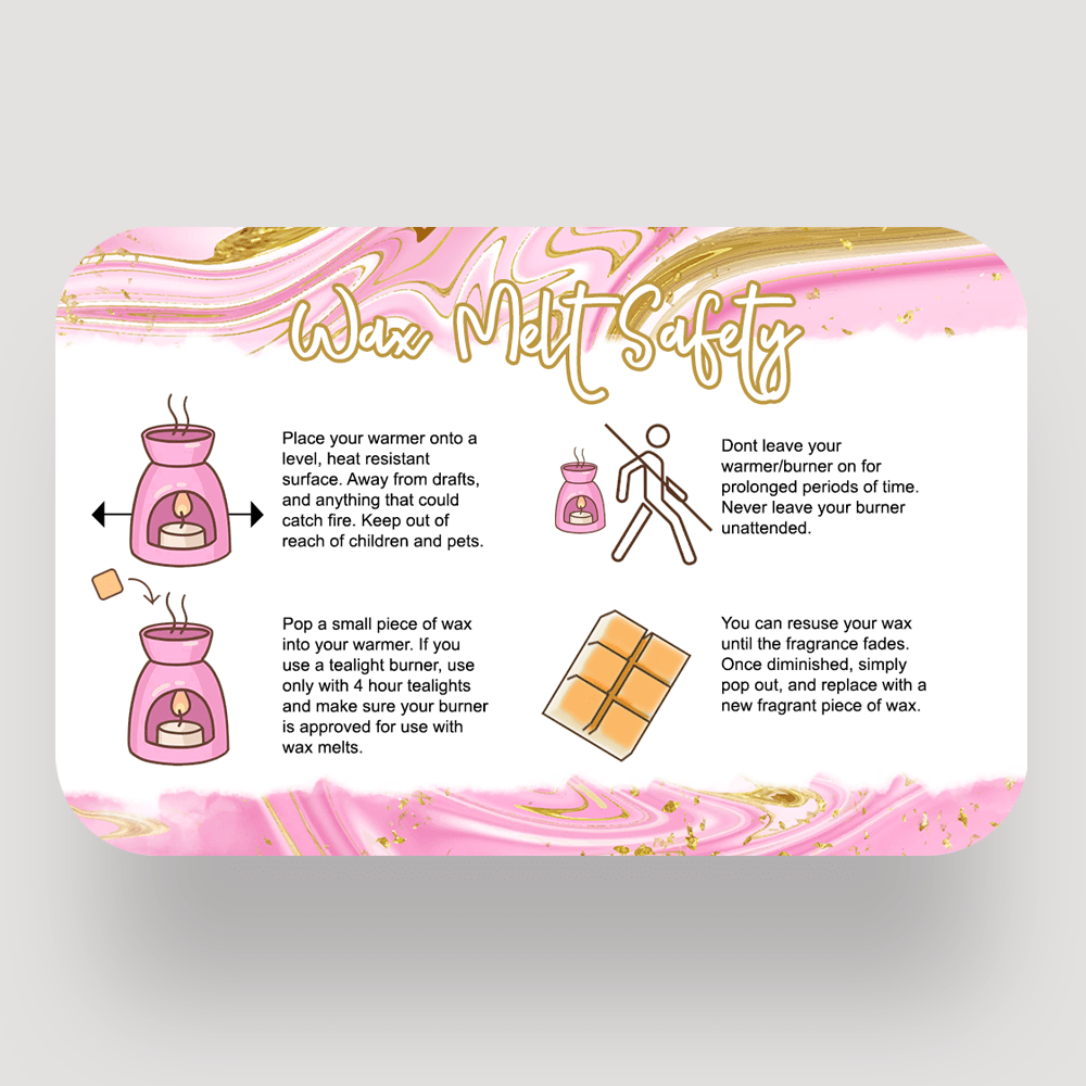 Wax Melt Safety Stickers (8 per sheet) – Sticky Print Pixels