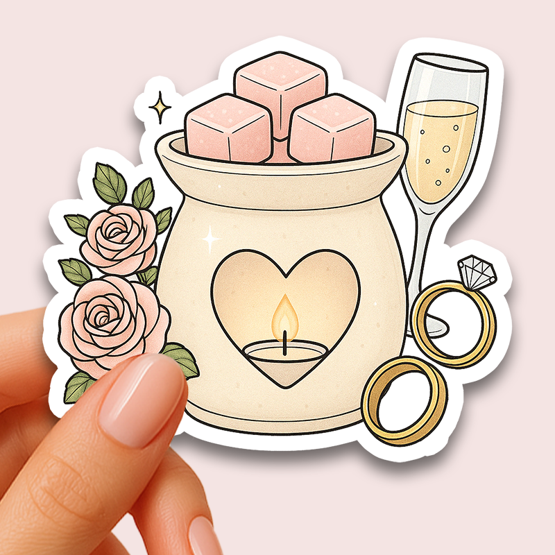 Wedding Burner (12 stickers) – Sticky Print Pixels